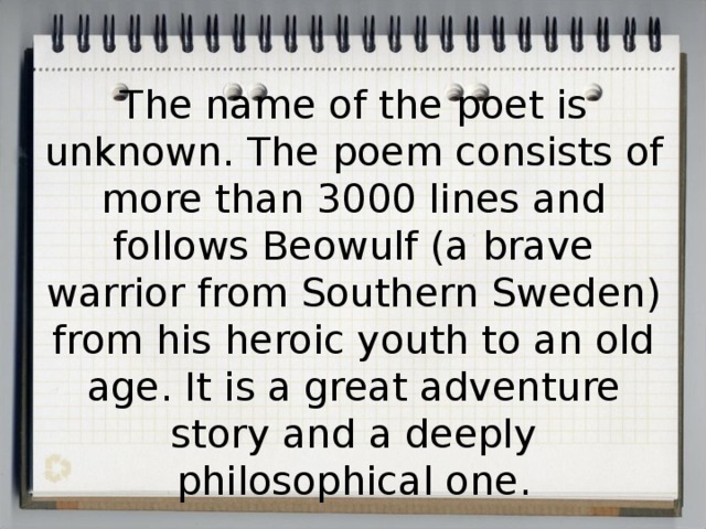 Old English Poetry - Beowulf