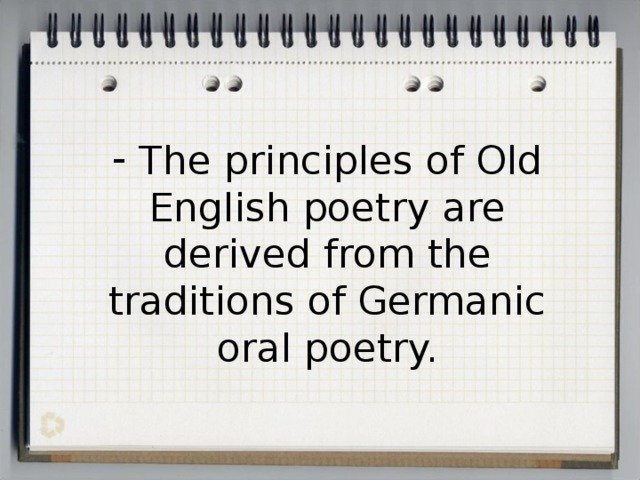 Old English Poetry - Beowulf