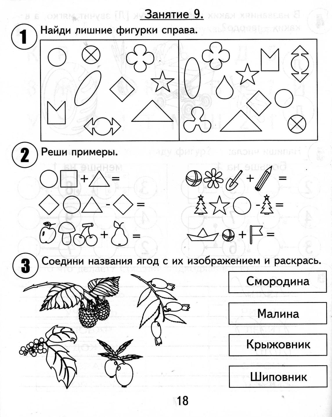Подготовка к 1 классу. Тетрадь с печатной основой № 2.